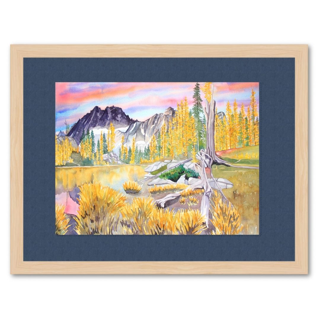 Mount Stuart in the Fall Original – arrowleafstudio